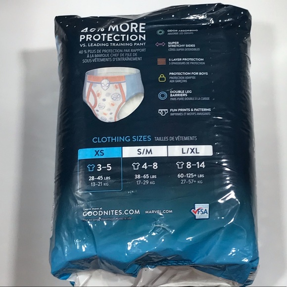 Goodnites | Accessories | Marvel Boys Goodnites Pull Ups Size Xs 2845 ...